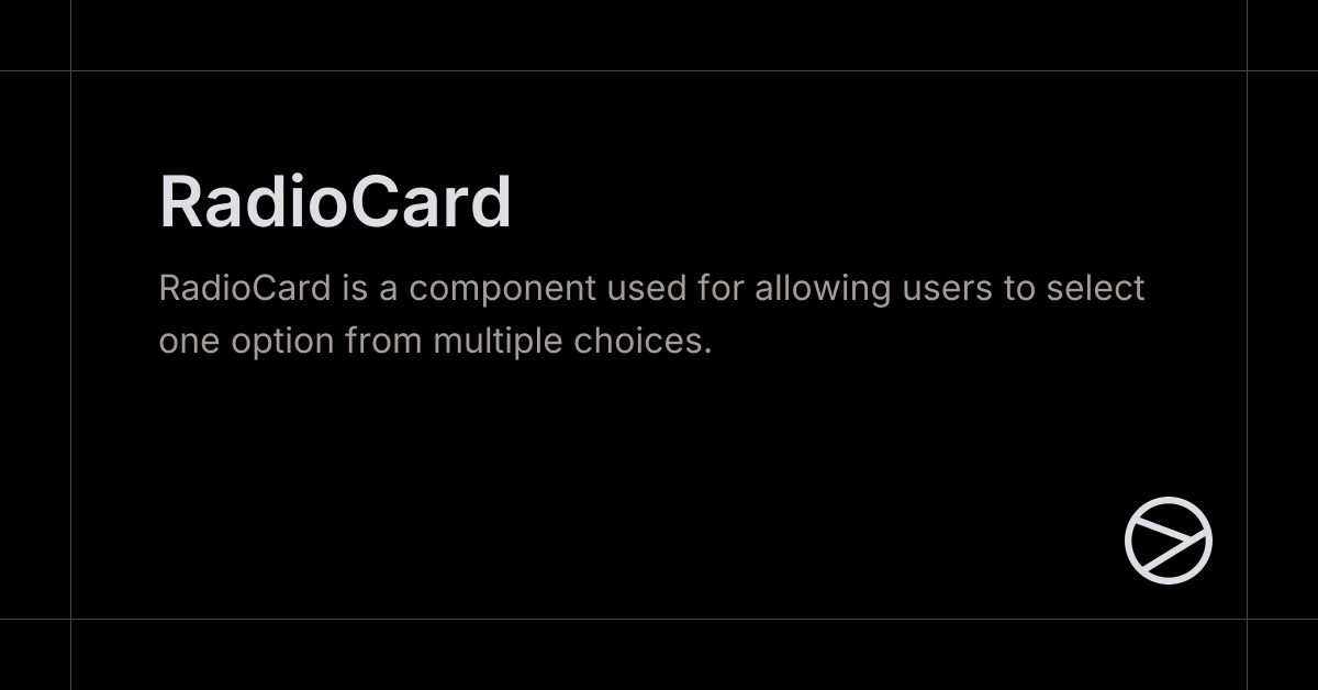 RadioCard - Yamada UI