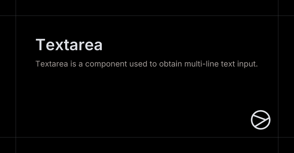 Textarea - Yamada UI