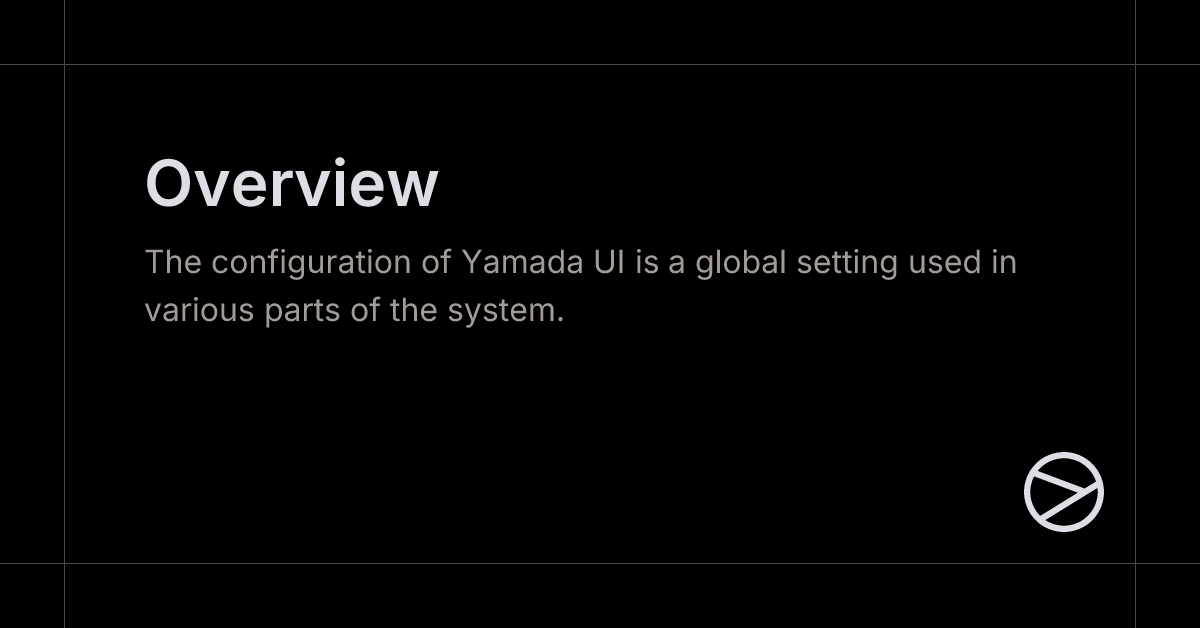 Overview - Yamada UI