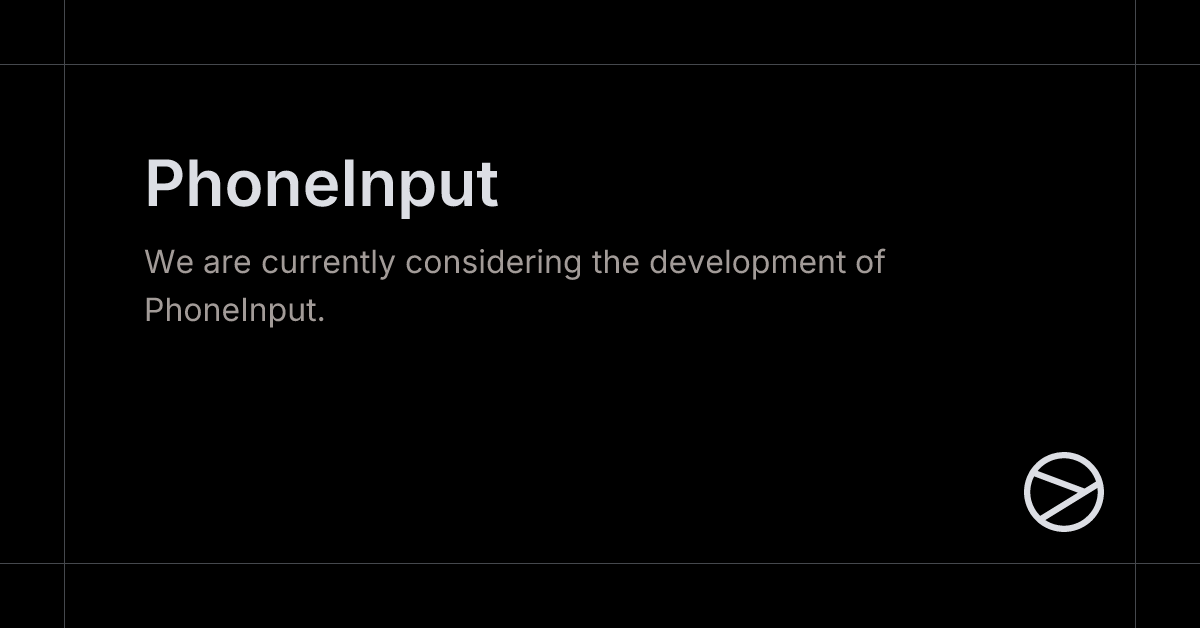 PhoneInput - Yamada UI