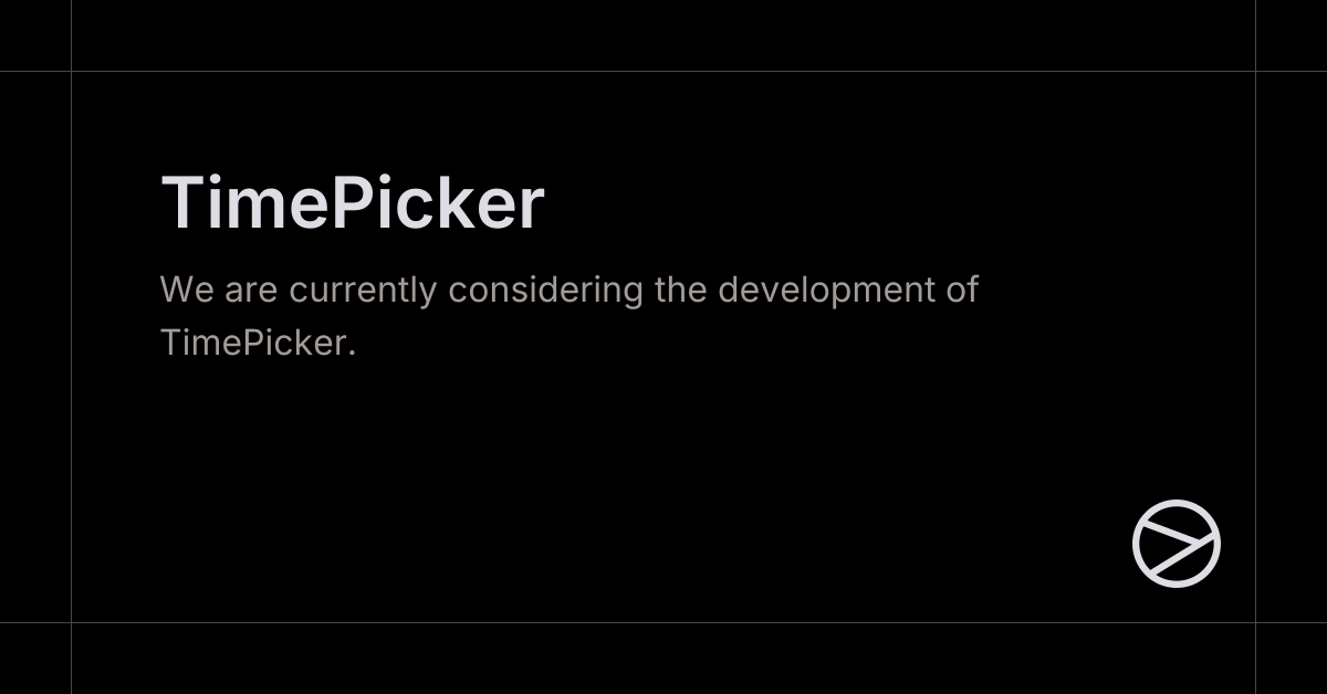 TimePicker - Yamada UI