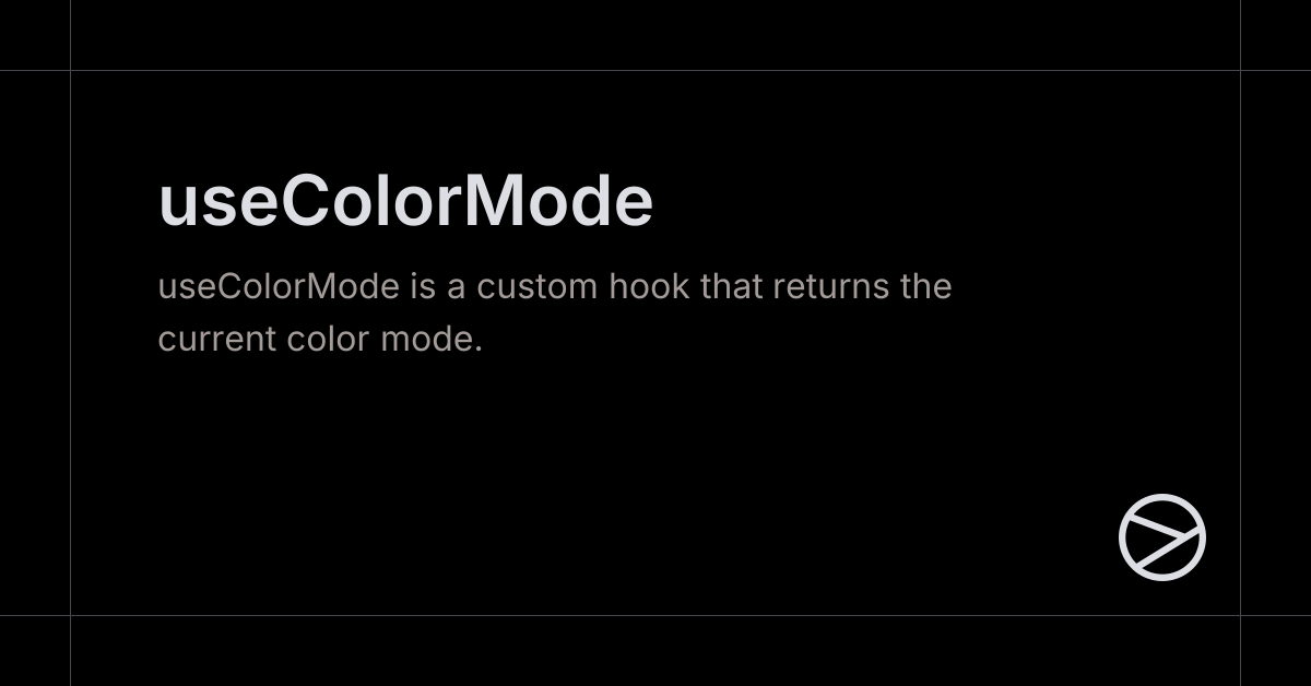 useColorMode - Yamada UI