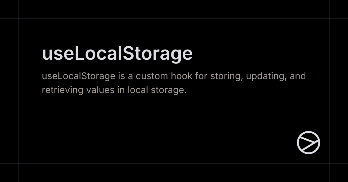 useLocalStorage - Yamada UI