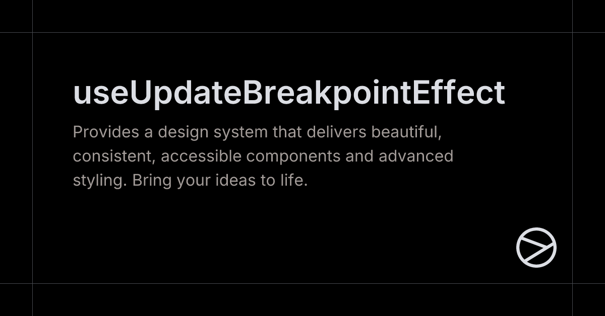 useUpdateBreakpointEffect - Yamada UI