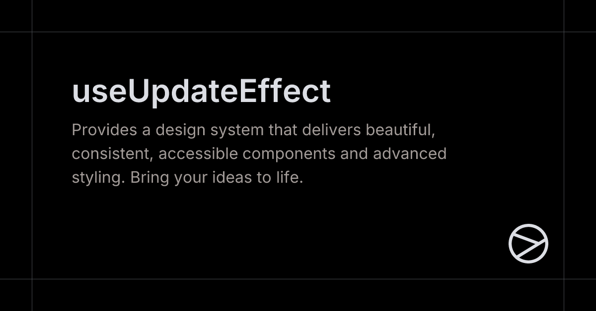 useUpdateEffect - Yamada UI